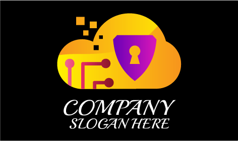 Cloud Enhanced Computer Security Logo - Drawlogo