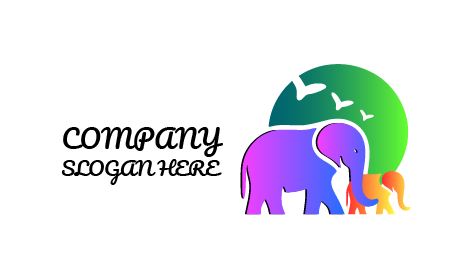 Elephant Baby Calf Logo - Drawlogo