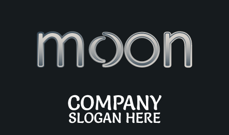 Minuscule Text Moon Logo - Drawlogo