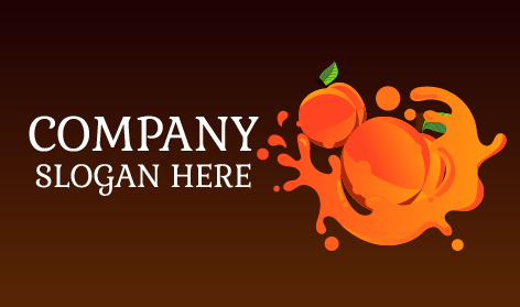 Tangy Peach Splash Logo - Drawlogo
