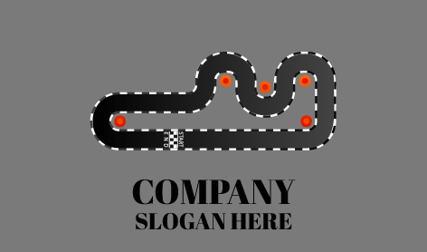 Logotipo De Pista De Carreras Negro - Drawlogo